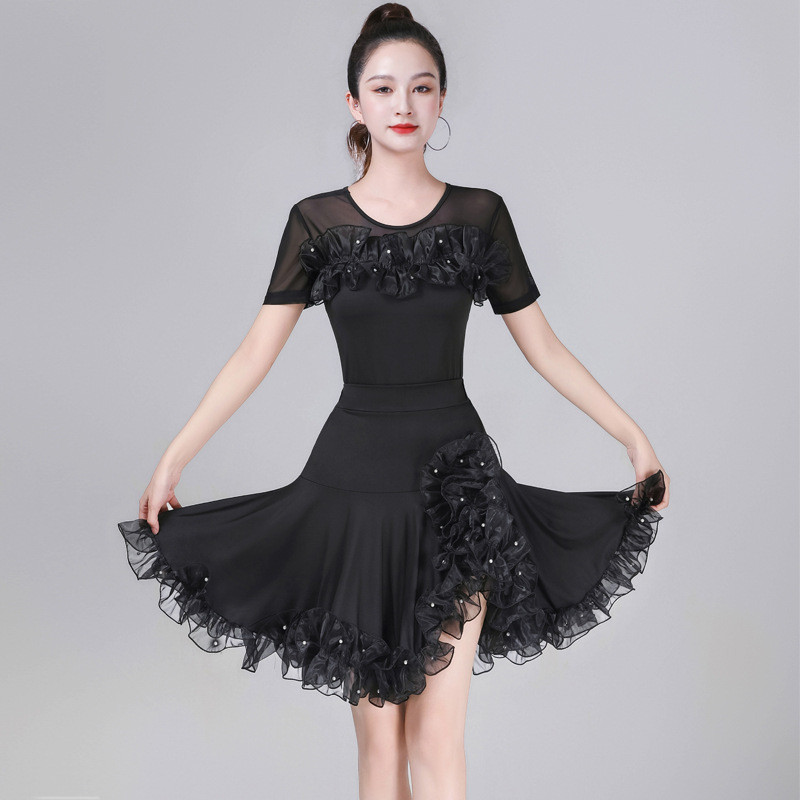 Jual New Square Dance Costume Latin Dance Skirt Set Diamond Ballroom ...