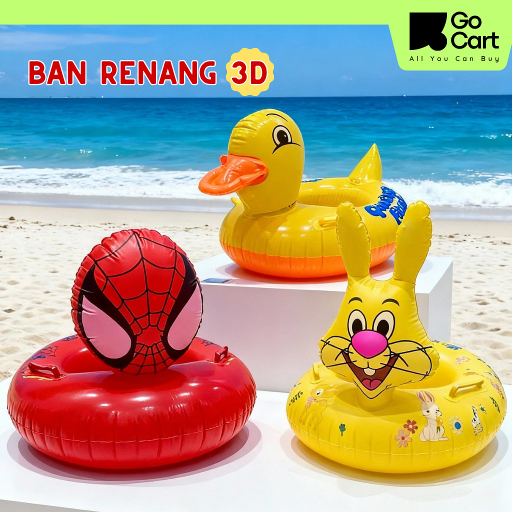 Jual GOCART ID | Pelampung Ban Renang 3D Karakter Lucu Superhero Hewan ...