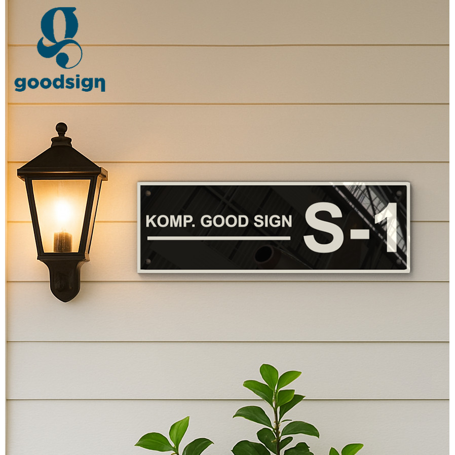 Jual Nomor Rumah Akrilik Custom Text & Nomor Ukuran 30x10 cm Desain ...
