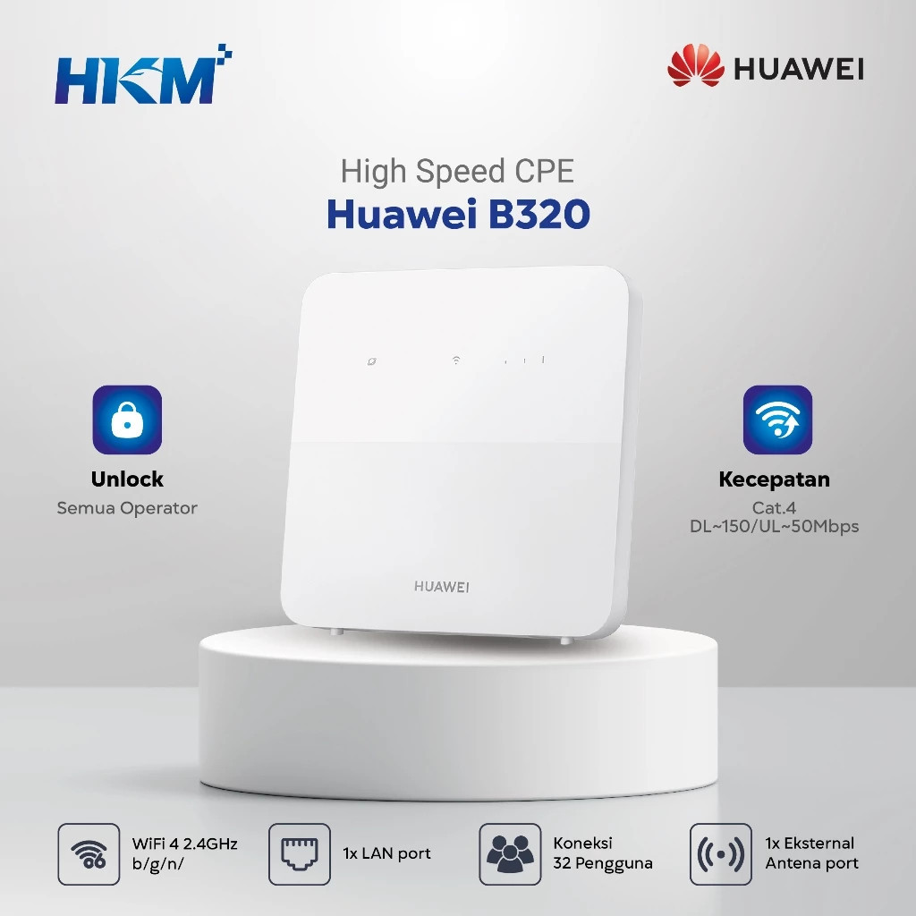 Jual Wireless Router Huawei B320 4G Modem Wifi LTE 195Mbps Unlock ...