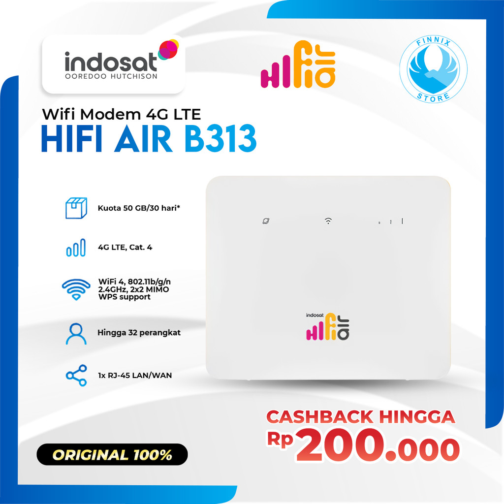 Jual Modem Indosat Hifi Air Huawei B313 Star H3 Wifi 4G Unlock All ...