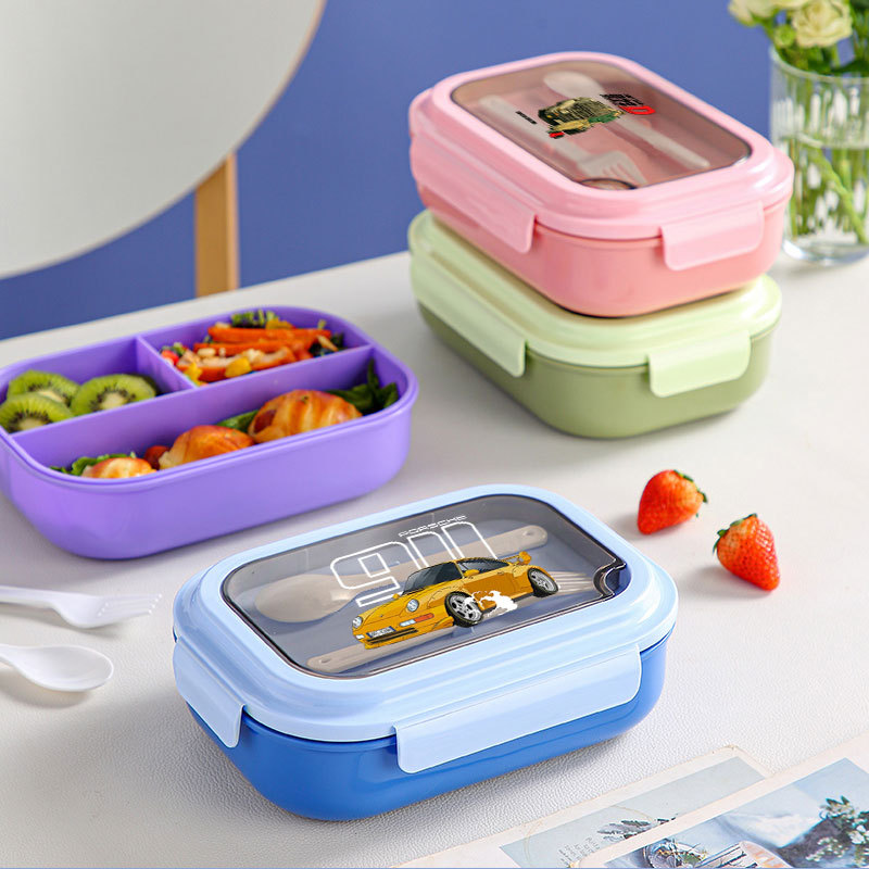 Jual Portable Microwave Safe Bento Box Nordic PP Material Compartmental ...