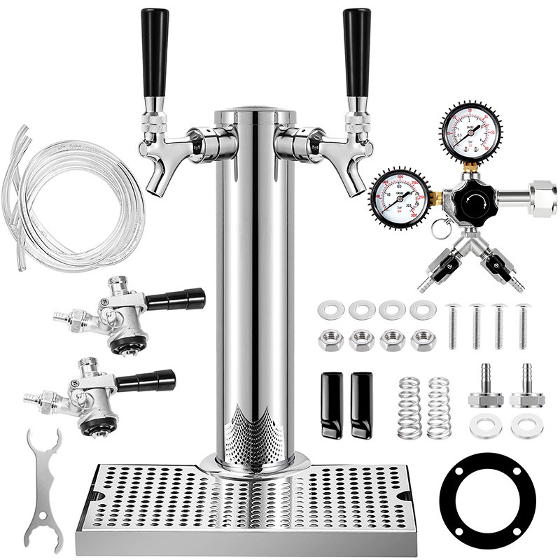Jual Dual-Faucet Beer Tower,Craft Beer Column Kit with Tap,Co2 ...