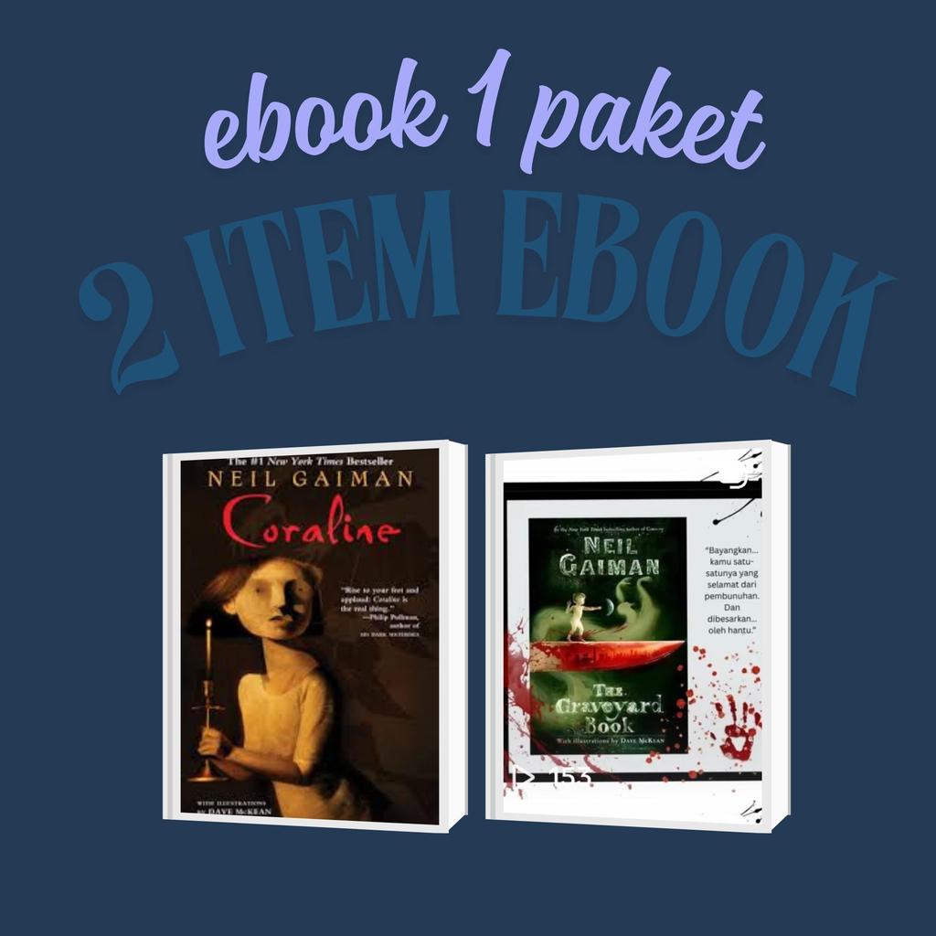 Jual Bundle Eksklusif Neil Gaiman book : Coraline + The Graveyard Book ...