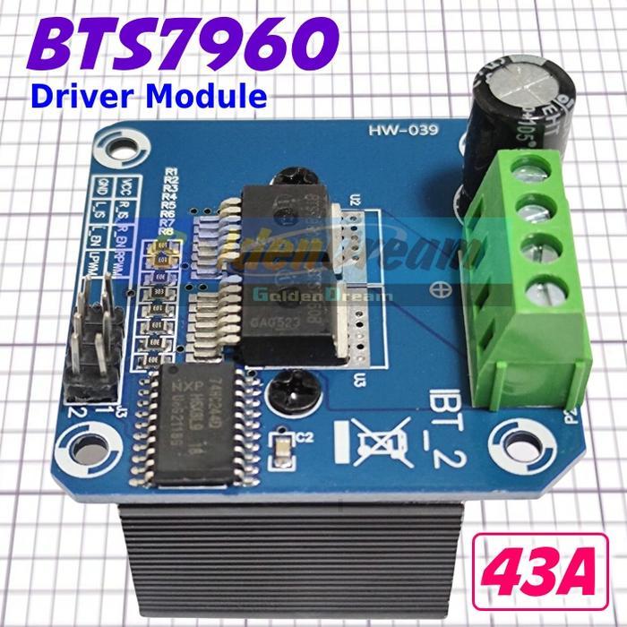 Jual High Current Motor Driver BTS7960 43A H-Bridge Arduino BTS-7960 ...