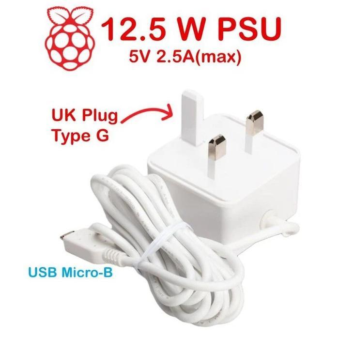 Jual Adaptor Original Raspberry Pi 3 b b+ Power Supply PSU Official 5V ...