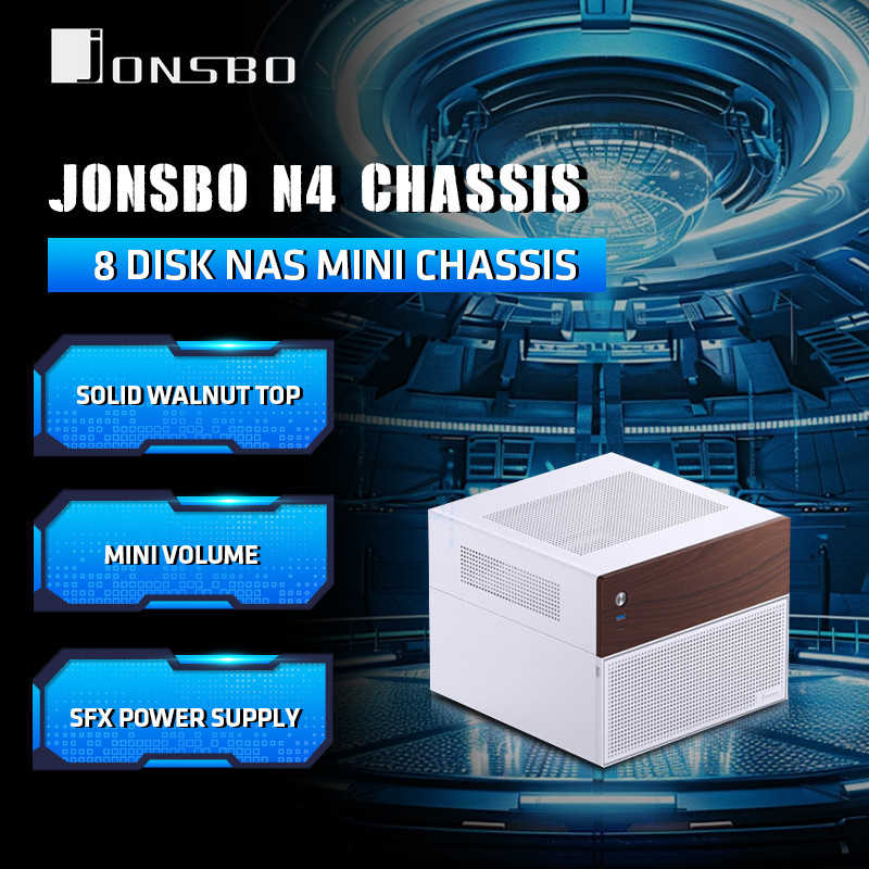 Jual JONSBO N4 Black NAS Chassis MATX Motherboard SFX Power Slot 6 ...