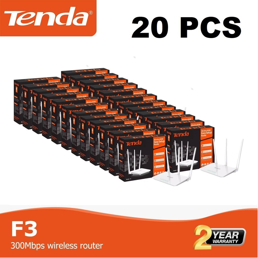 Jual Tenda F3 Router Wireless WiFi 300Mbps 2 Antena Universal Repeater ...