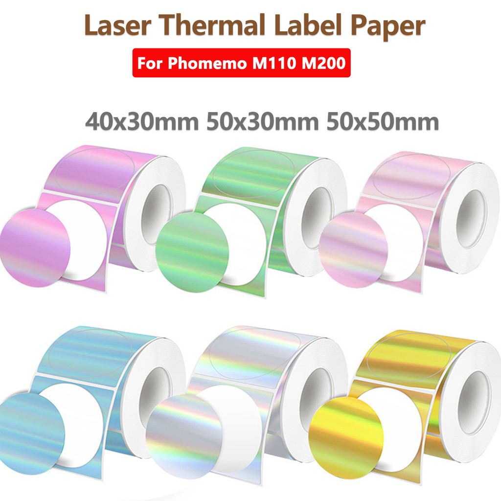 Jual 50x50 New Thermal Label Printer Sticker Self-Adhesive Color Laser ...