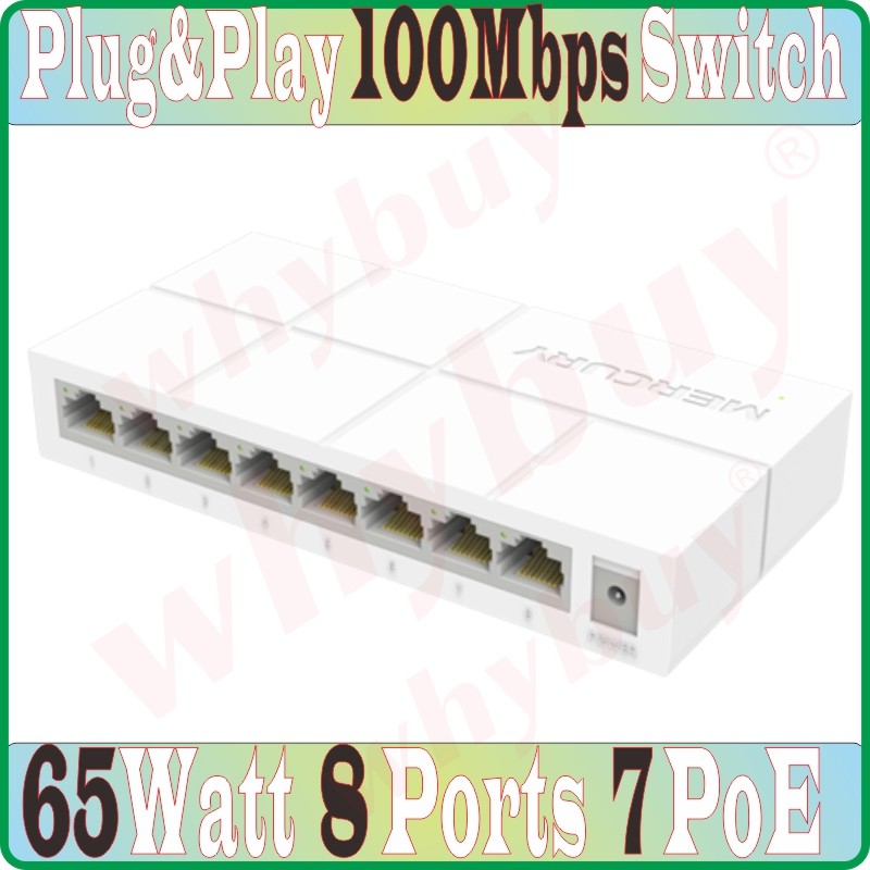 Jual 8 ports 7 PoE 65W 100Mbps MCU PoE switch IEEE8023af PoE for PoE ...