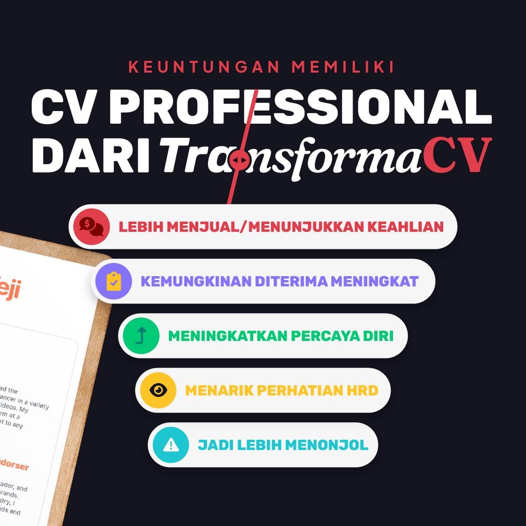 Jual Jasa Design CV ATS Friendly dan Surat Lamaran Kerja/Cover Letter ...