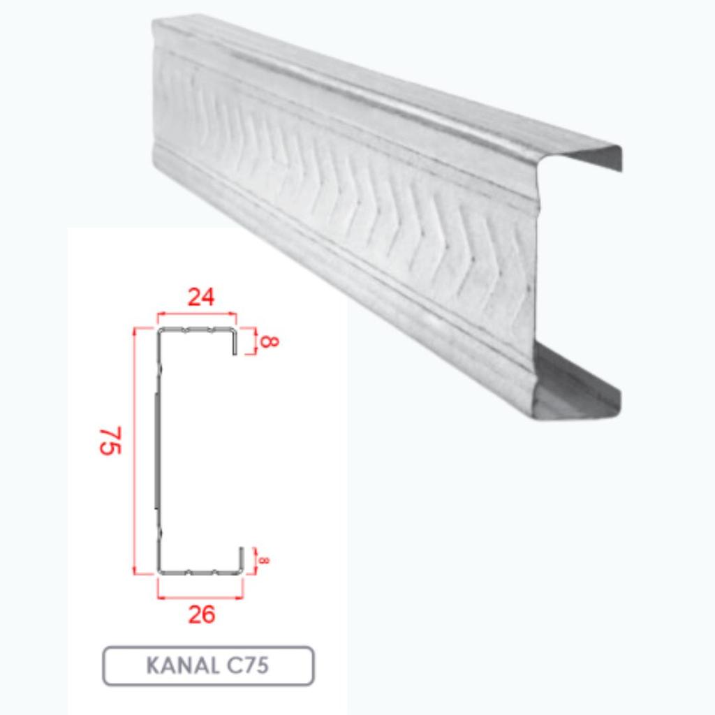 Jual Kencana Kanal Usuk Baja Ringan C75 Galvalum Ketebalan 0.75mm ...