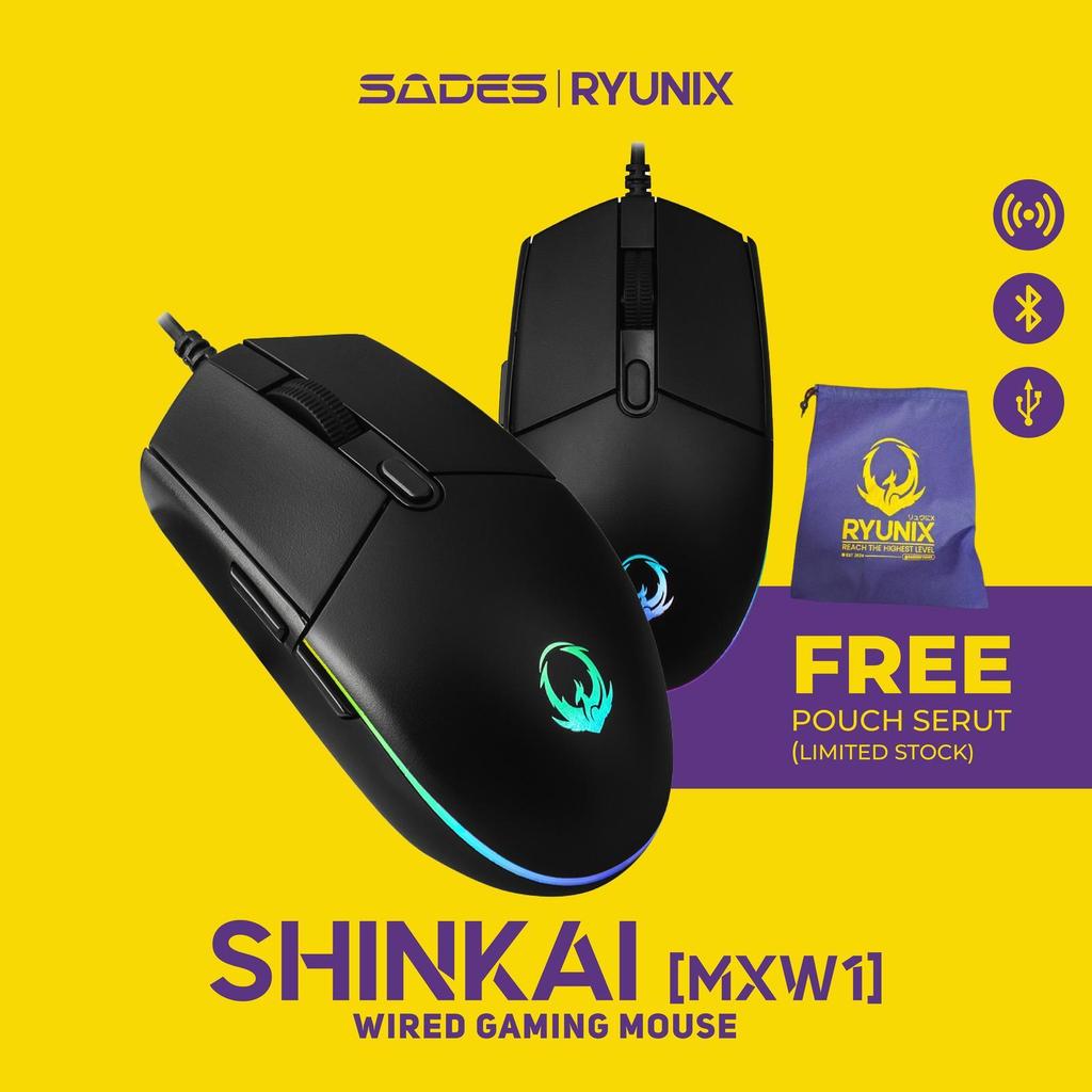 Jual Sades Ryunix Mouse Gaming Shinkai MXW1 / MXW-1 / Kabel / Wired ...