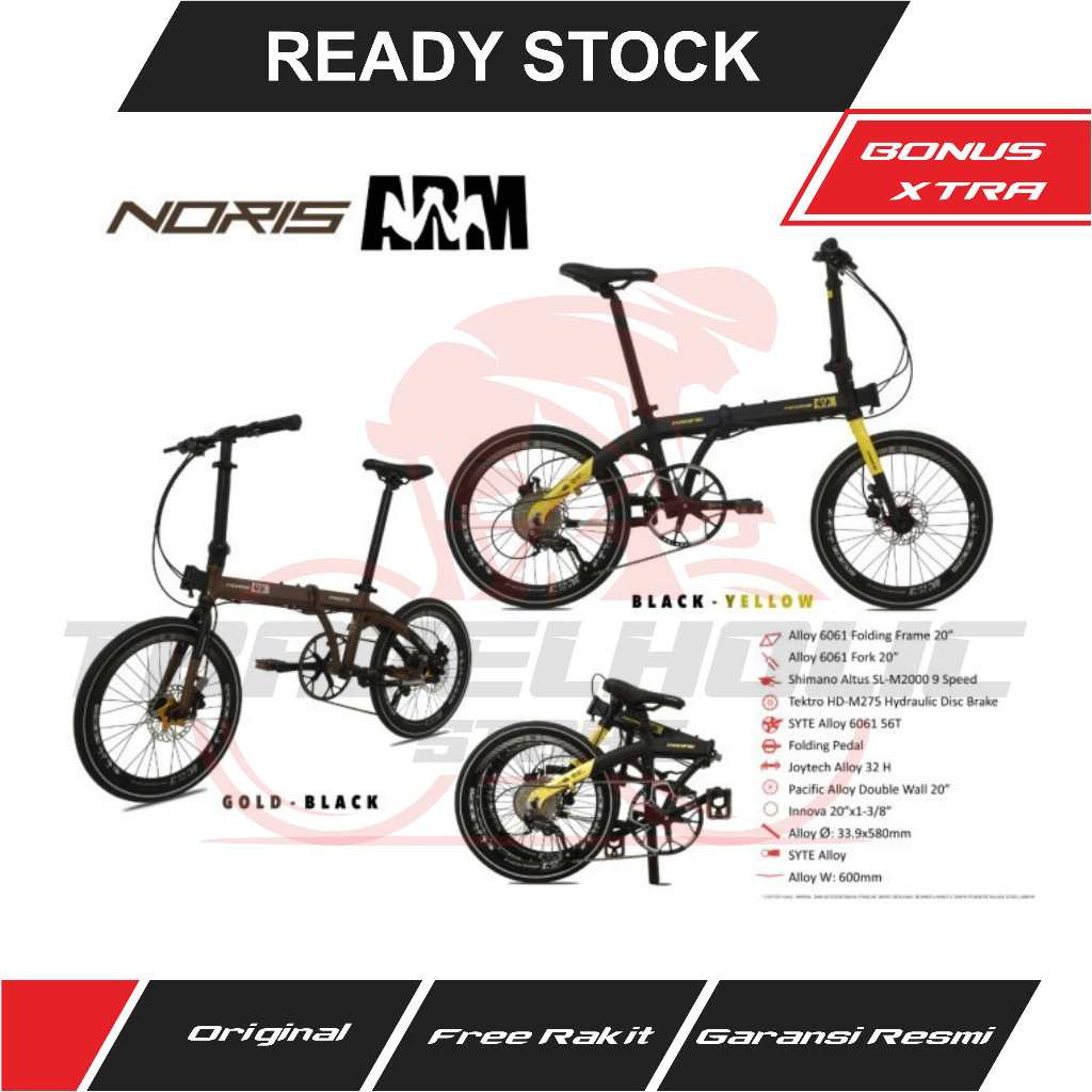 Jual Sepeda Lipat PACIFIC Noris ARM 16" (Folding Bike) | Shopee Indonesia