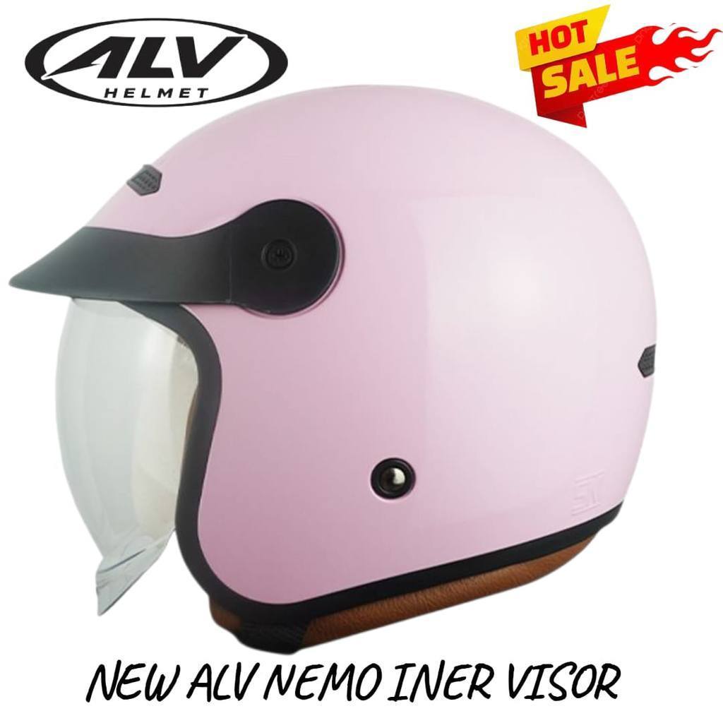 Jual ALV NEMO MAGNUM SOLID | HELM HALF FACE SINGLE VISOR SLIDE ...