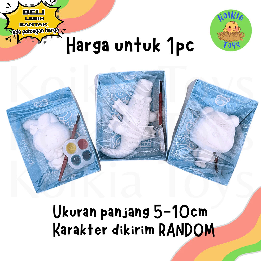 Jual Mainan edukasi kreatif melukis patung gypsum souvenir anak ...