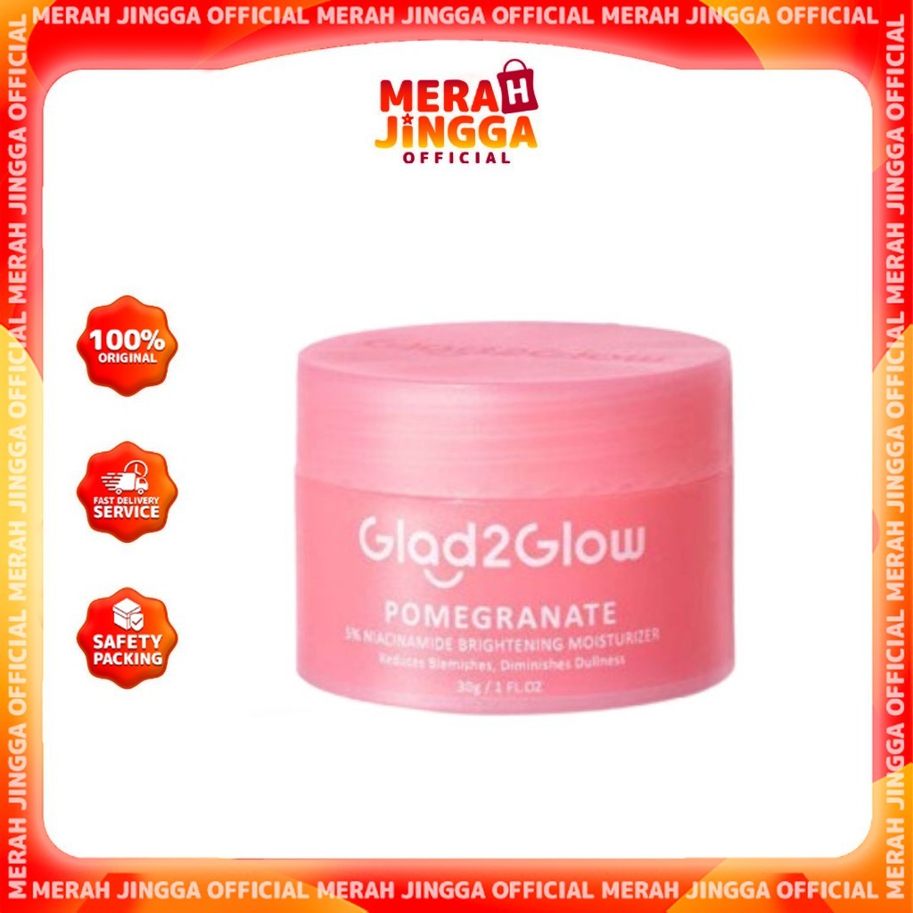 Jual Glad2Glow Pomegranate Niacinamide Brightening Moisturizer 30g ...