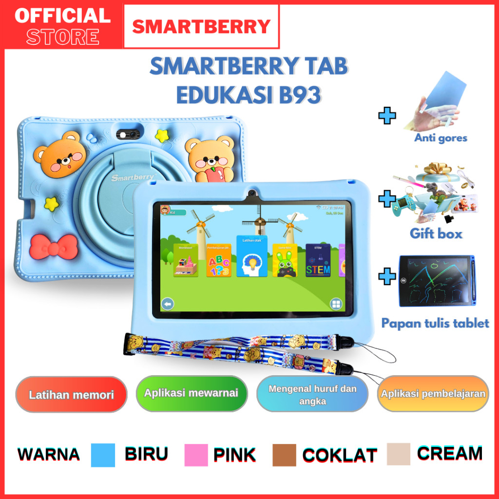 Jual SMARTBERRY KIDS STUDY TAB B89 Plus / B93 / B91 / 4/128GB / Tablet ...