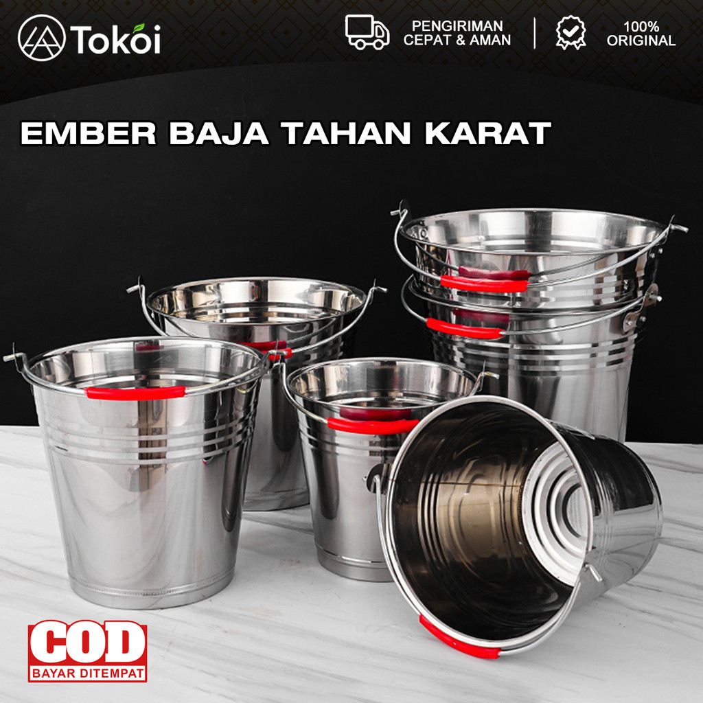 Jual Besar Ember Stainless Steel/Ice Bucket Premium Anti Karat Tempat ...
