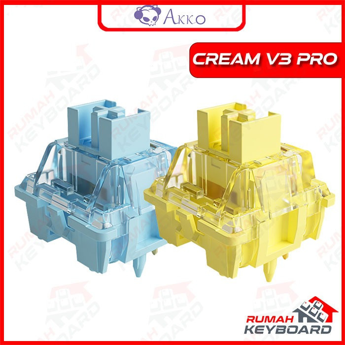 Jual AKKO Cream Blue V3 PRO - Switch - 5 PIN - 38g - Pcb Mount | Shopee ...