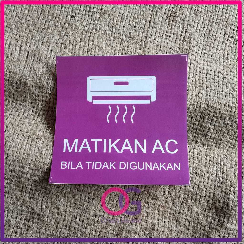 Jual STIKER MATIKAN AC - STIKER HEMAT ENERGI - STIKER VINYL GLOSSY ...