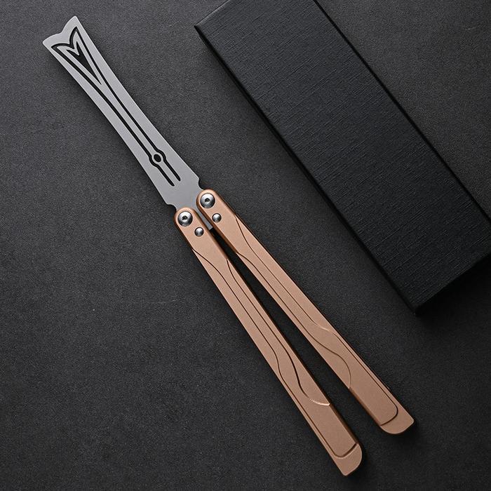 Jual Tuning Fork Blade Balisong Trainer Tulip Butterfly Knife Aluminium ...