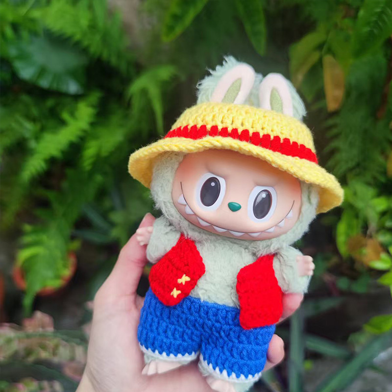 Jual 17cm Labubu Doll Outfits Designer Lufff Labubu Doll Clothes Anime ...