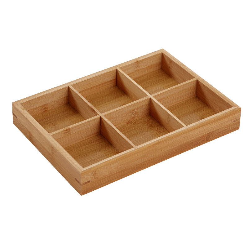Jual vided Wooden Tray with Multi Compartments – Ideal for Hot Pot ...
