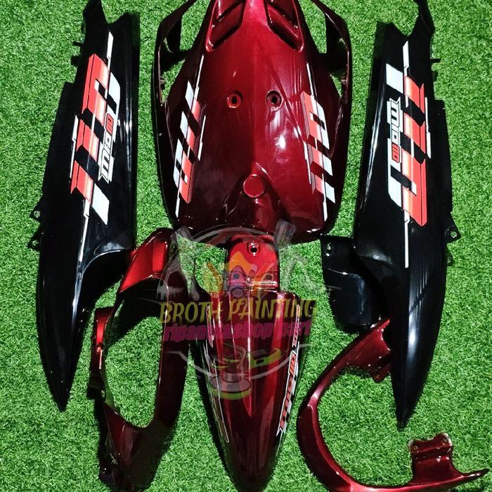Jual Cover Full body halus mio sporty Vietnam style dark red mix hitam ...