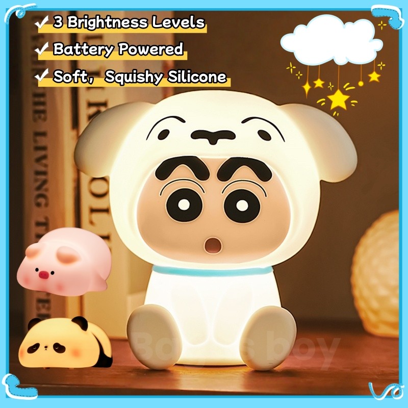 Jual Bagus boy Lampu Tidur LED Crayon Shinchan Silikon Lembut Touch ...