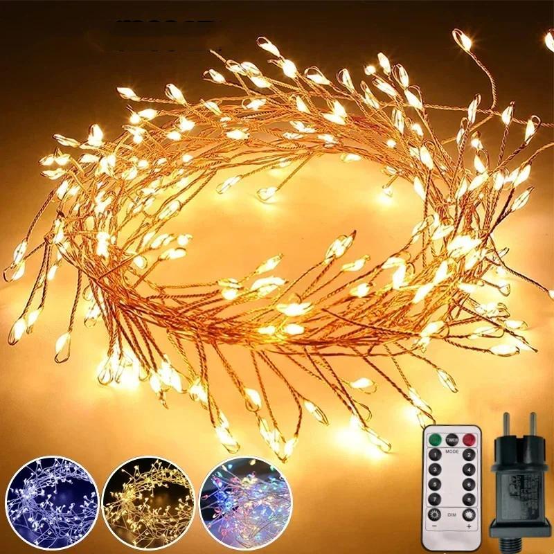 Jual Firecrackers Cluster Garland Fairy Lights Copper Wire Remote ...