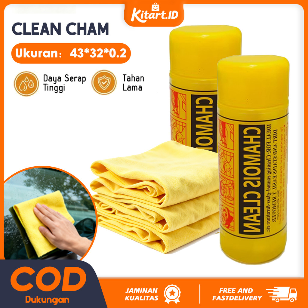 Jual 3PCS Kanebo Clean Cham Jumbo 43x32 cm Kering tanpa Noda/ Lap ...