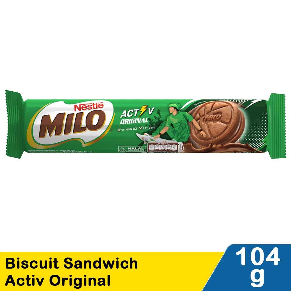 Jual MILO BISCUIT SANDWICH ACTIV ORIGINAL 104g | Shopee Indonesia