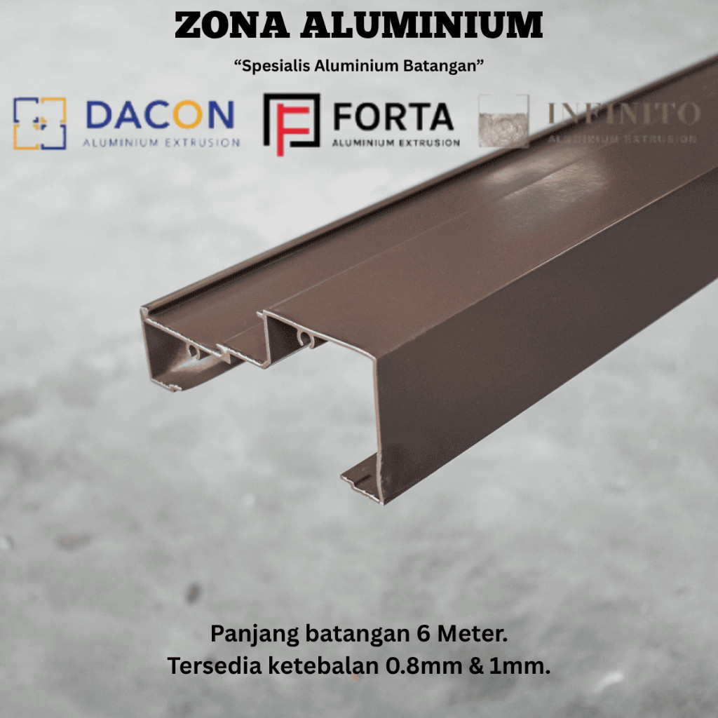 Jual DACON FORTA INFINITO Aluminium Batangan 60558 Kusen Z Sekrup 4 ...