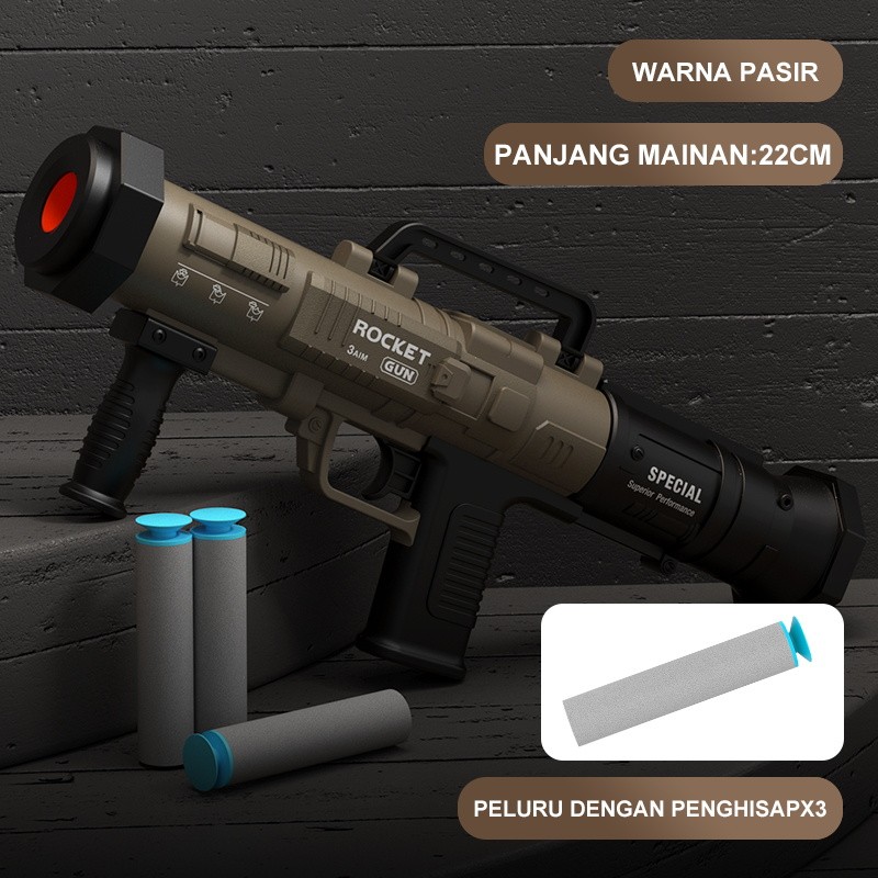 Jual RPG Soft Bullet Gun Pistol Peluncur Roket Busa | Toys Pistol ...