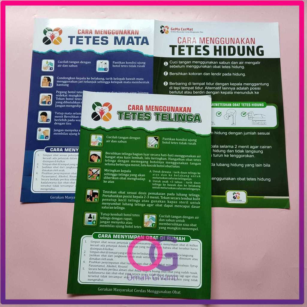 Jual PAKET 3 POSTER CARA MENGGUNAKAN - TETES MATA - TETES HIDUNG ...