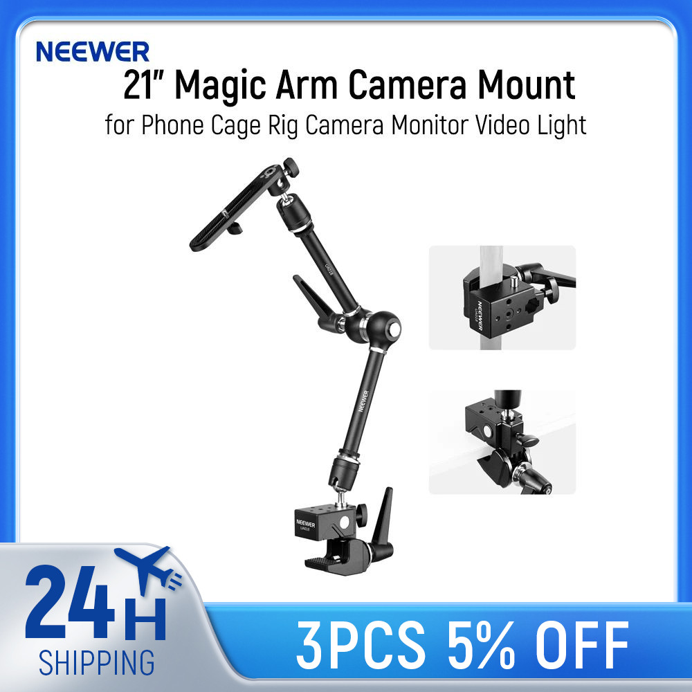Jual NEEWER 21" Magic Arm Camera Mount with Super Clamp for PA073 PA074 ...