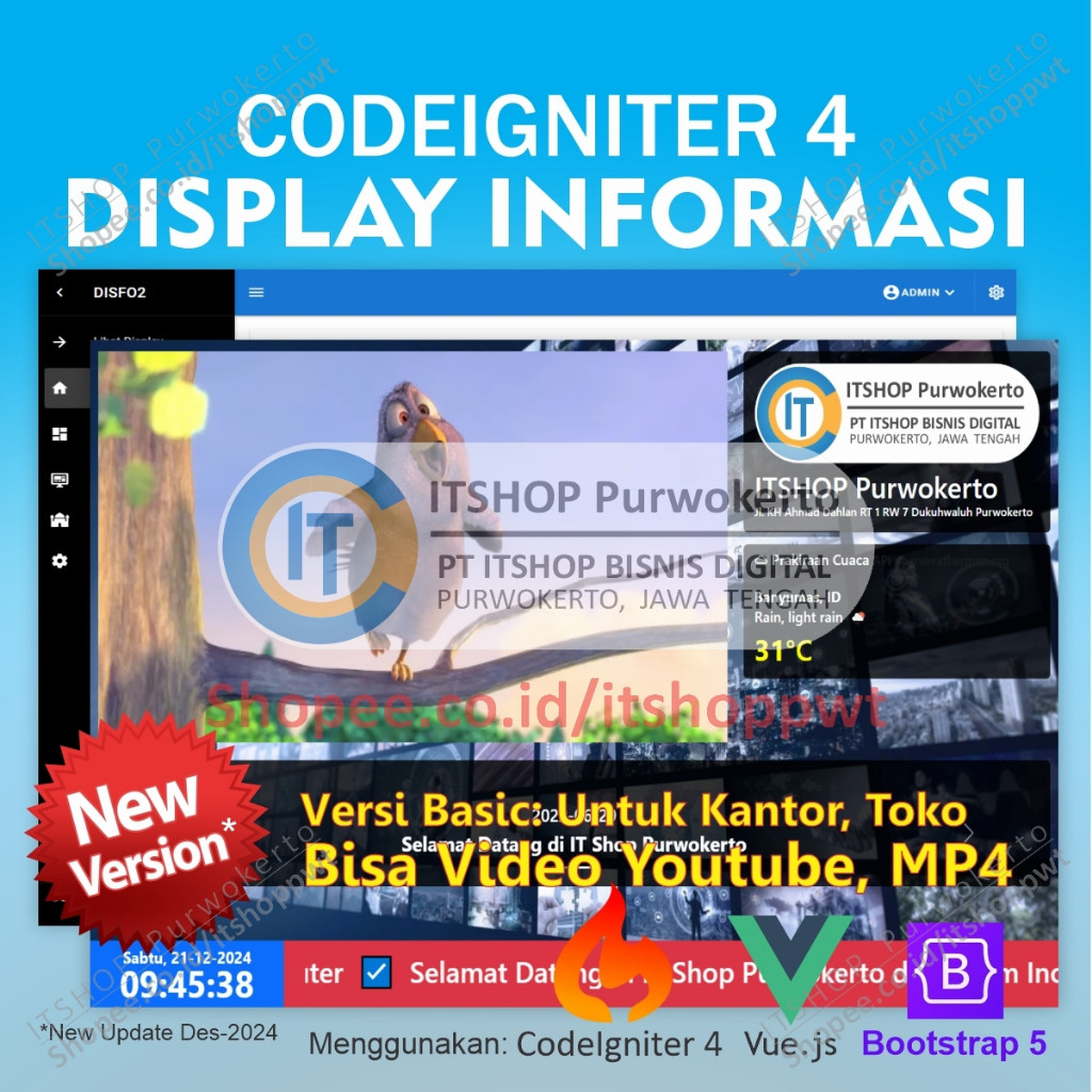 Jual Source Code Aplikasi Web Display Informasi DISFO versi Basic ...