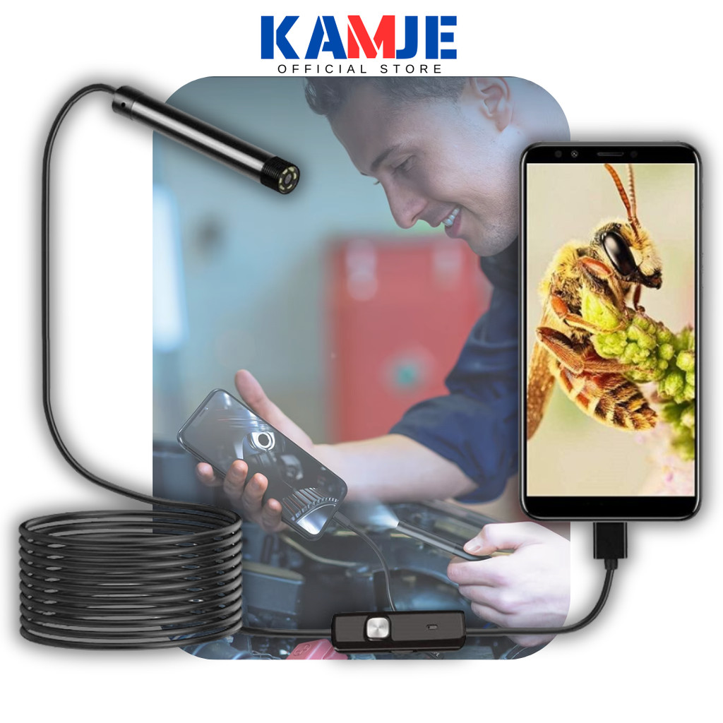 Jual KAMJE Kamera Endoscope 3in1 Micro USB Type C USB 480p Waterproof ...