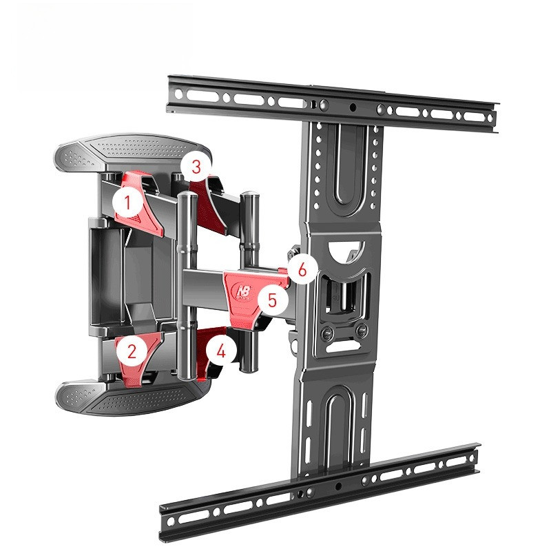Jual P5 TV wall mount full motion heavy duty 40-70 inch LCD LED TV Wall ...