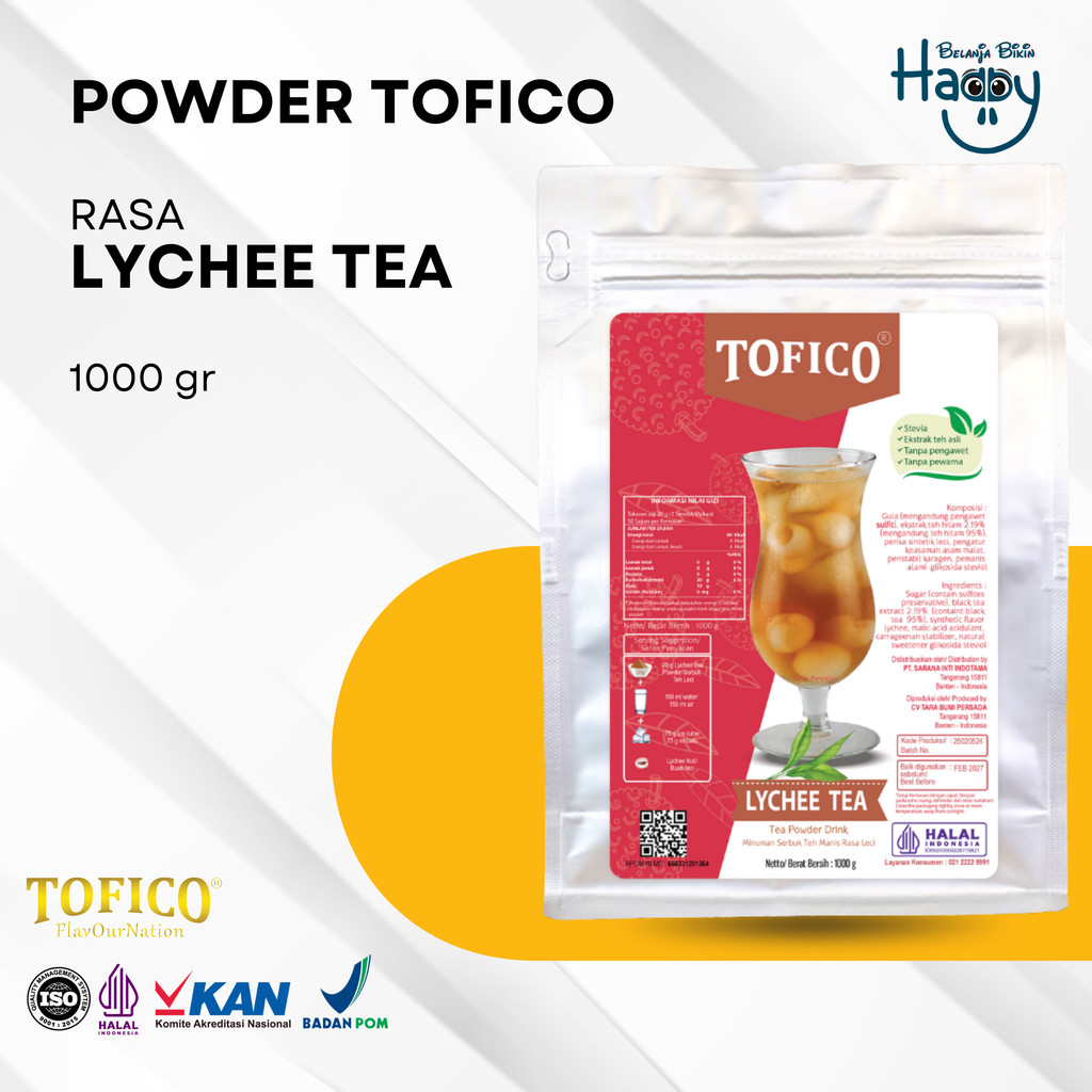 Jual BBH Tofico Lychee Tea Powder 1kg - Bubuk Minuman Rasa Teh Leci ...