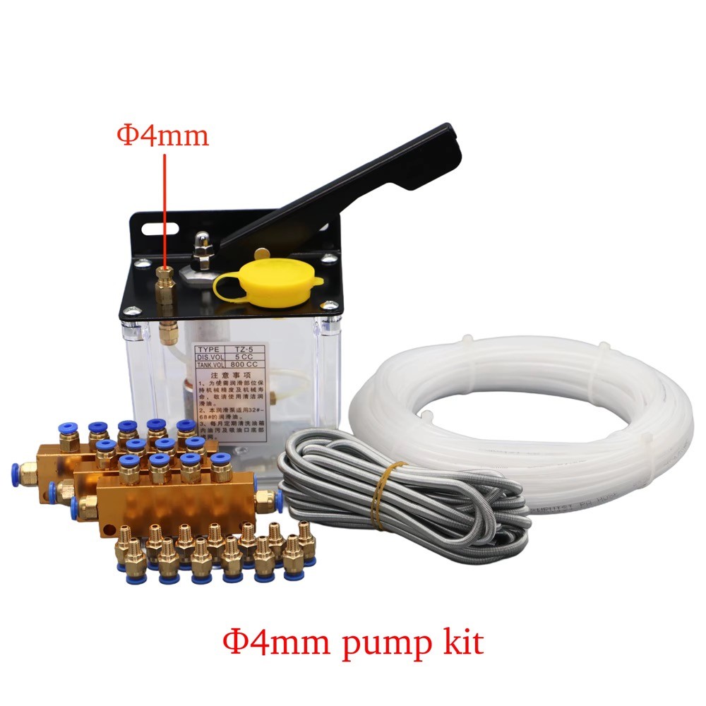 Jual CNC Manual Lubrication Oil Pump Kit Oil Outlet 4mm 6mm TZ5 ...