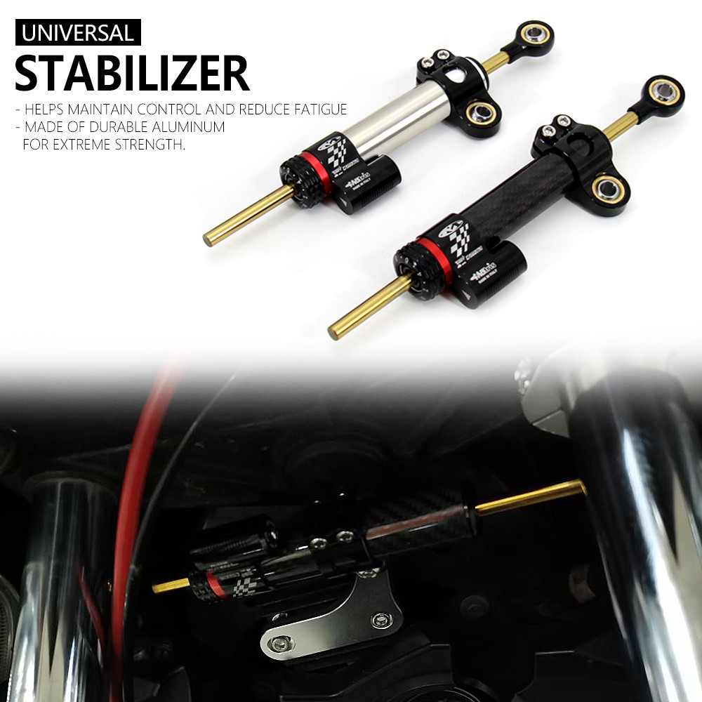 Jual Universal Carbon fiber Motorcycle Damper Steering Stabilize Safety ...