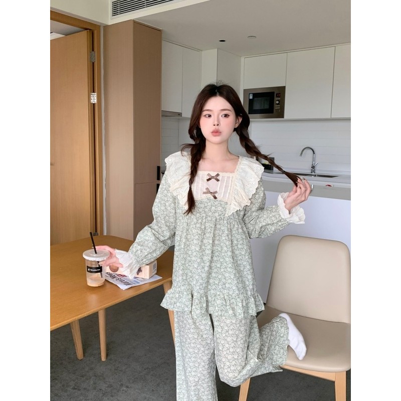 Jual Real Photos Korean Style Sweet Princess Style Square Neck Bahan ...
