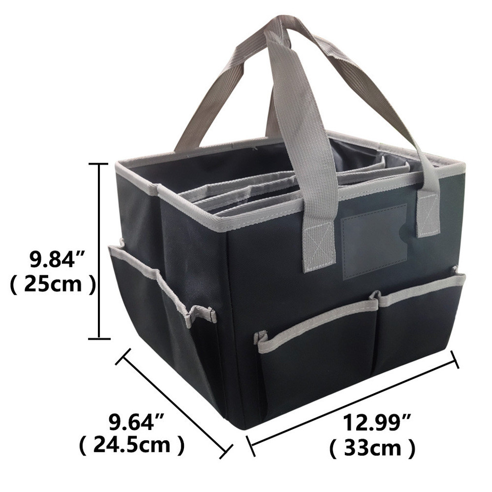 Jual Teacher Desktop Tote Bag with File Pocket, Art Storage Caddy Craft ...