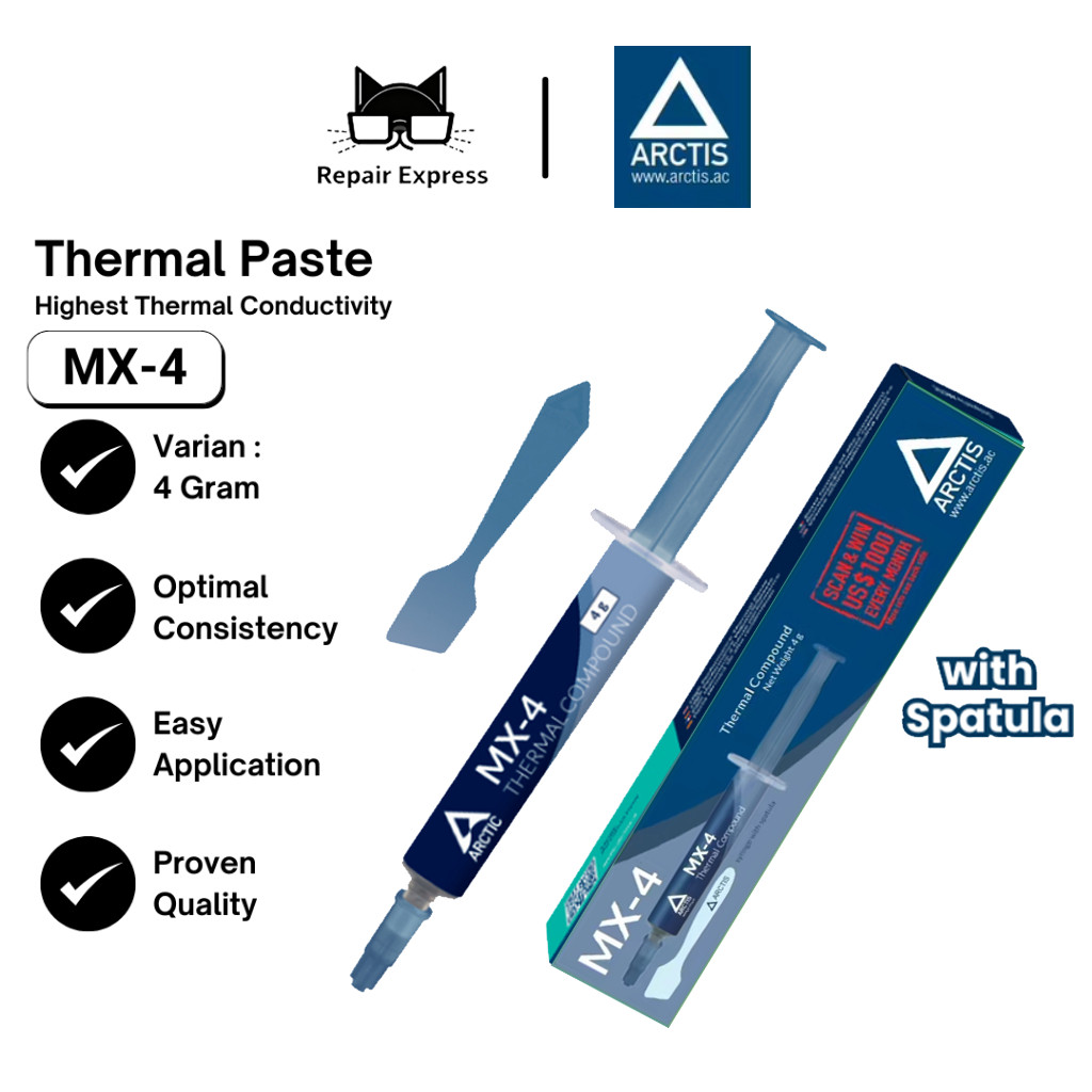 Jual Thermal Compound ARCTIS MX-4 4g - MX4 Top Performance | Arctis MX4 ...