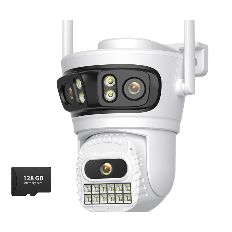Jual BESDER 12MP WiFi IP Camera PTZ Three Screens Outdoor CCTV Security ...