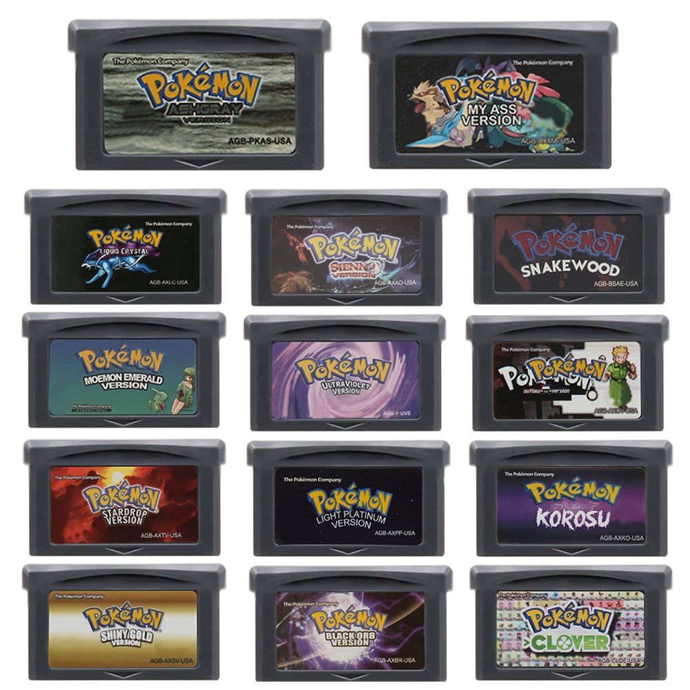 Jual GBA Game Cartridge 32 Bit Video Game Console Card Pokemon Series ...