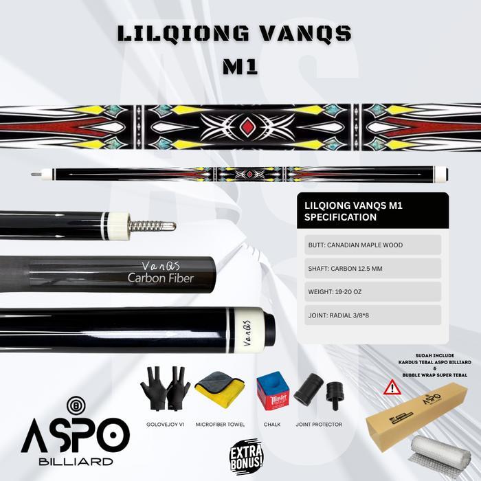 Jual [NEW] ASPO Billiard Stik Biliar M1-M4 & M5-M6 Carbon Fiber 58 Inci ...