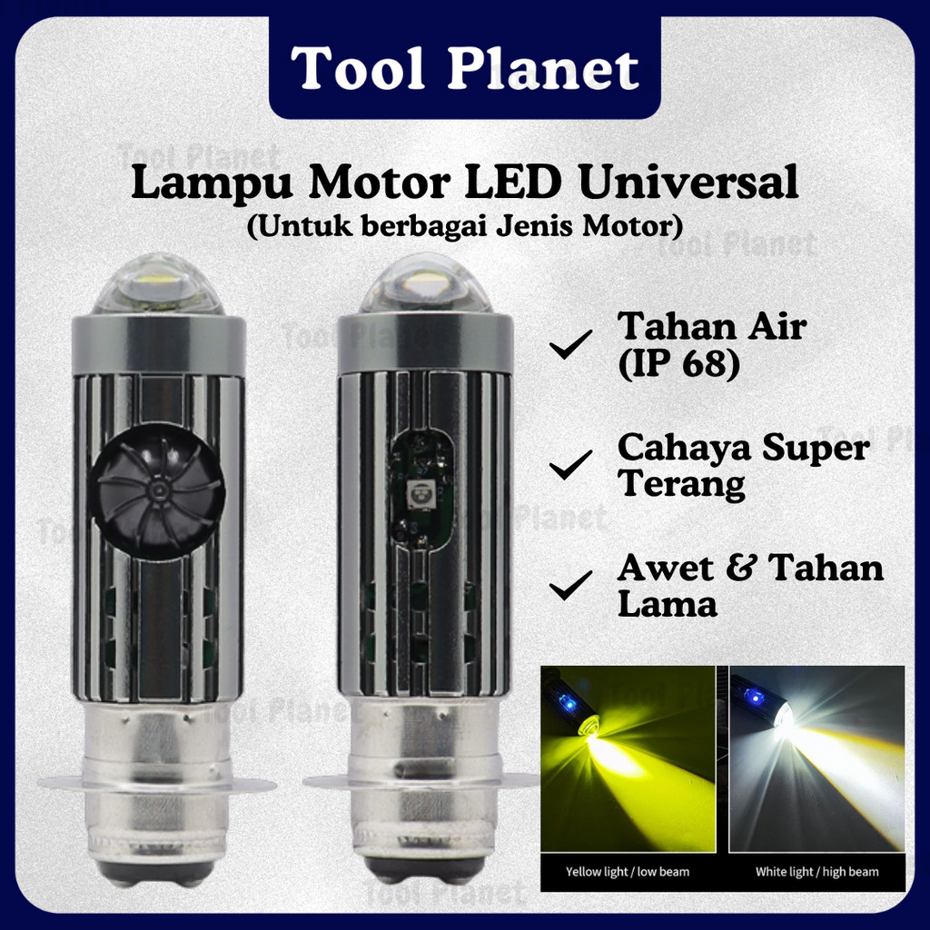 Jual Tool Planet (Garansi 1 Tahun) Lampu utama sepeda motor LED ...
